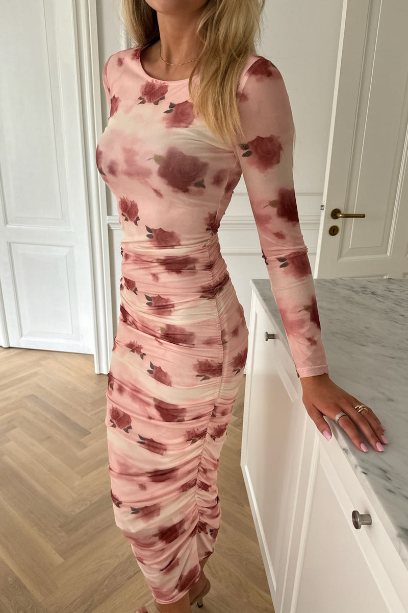 MaiIC Mesh Dress - Rose Print